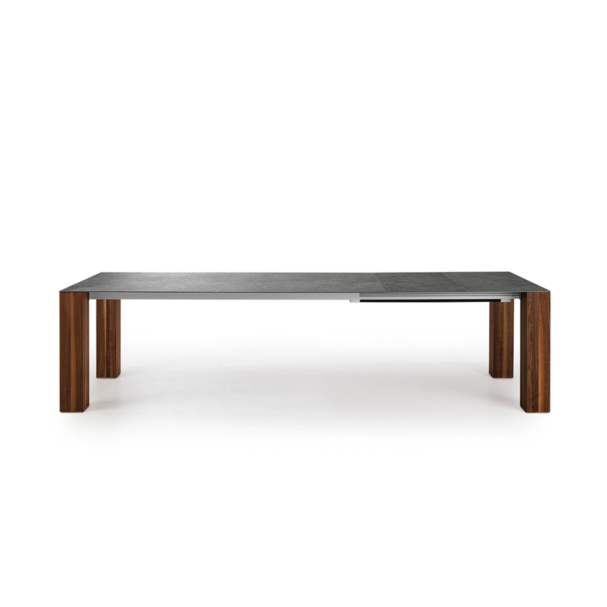 Bellini Modern Living Thin Extension Dining Table Grey Ceramic Top And ...