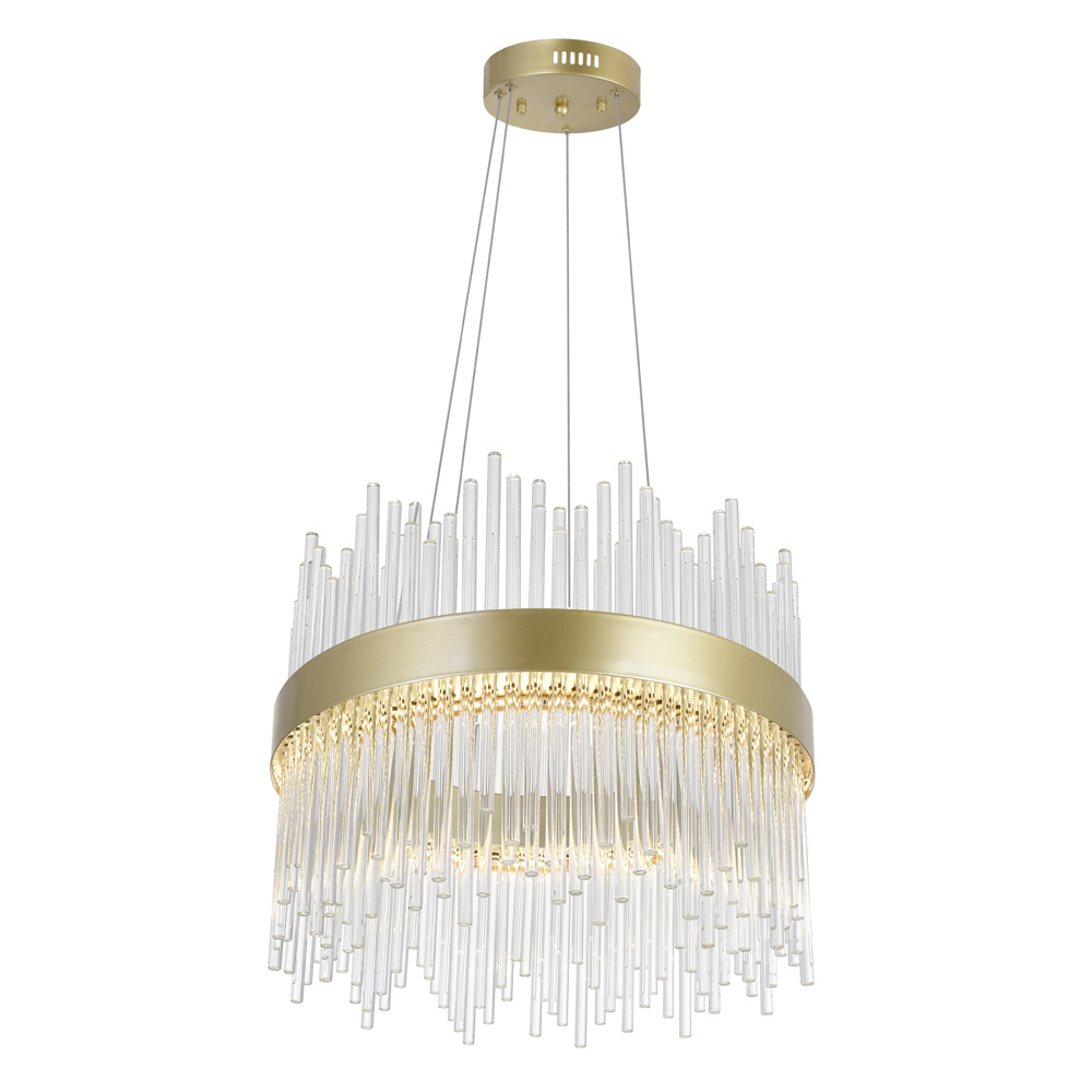 Led Chandelier With Medallion Gold Finish | Chandeliers