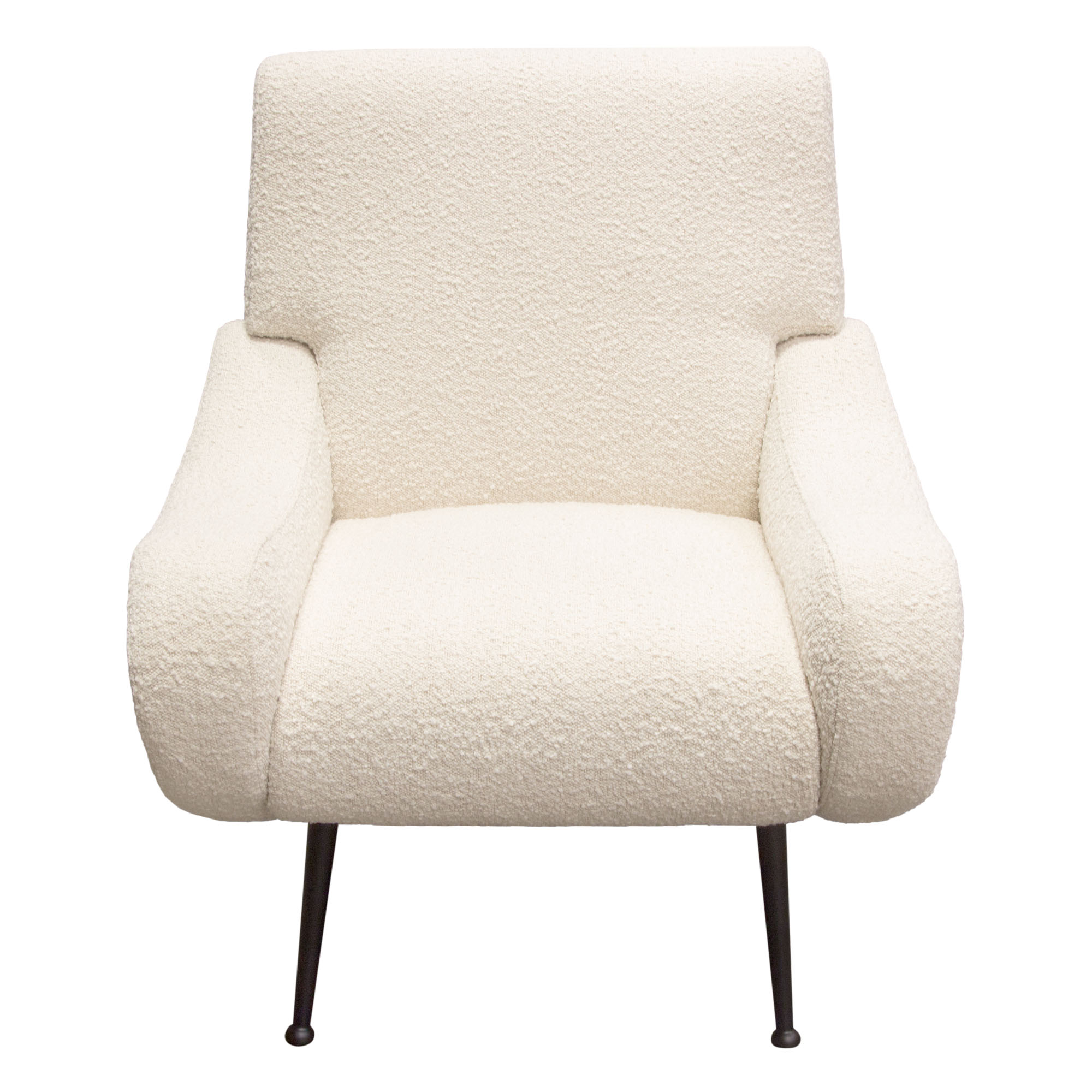Diamond Sofa Cameron Accent Chair In Bone Boucle Textured Fabric W ...
