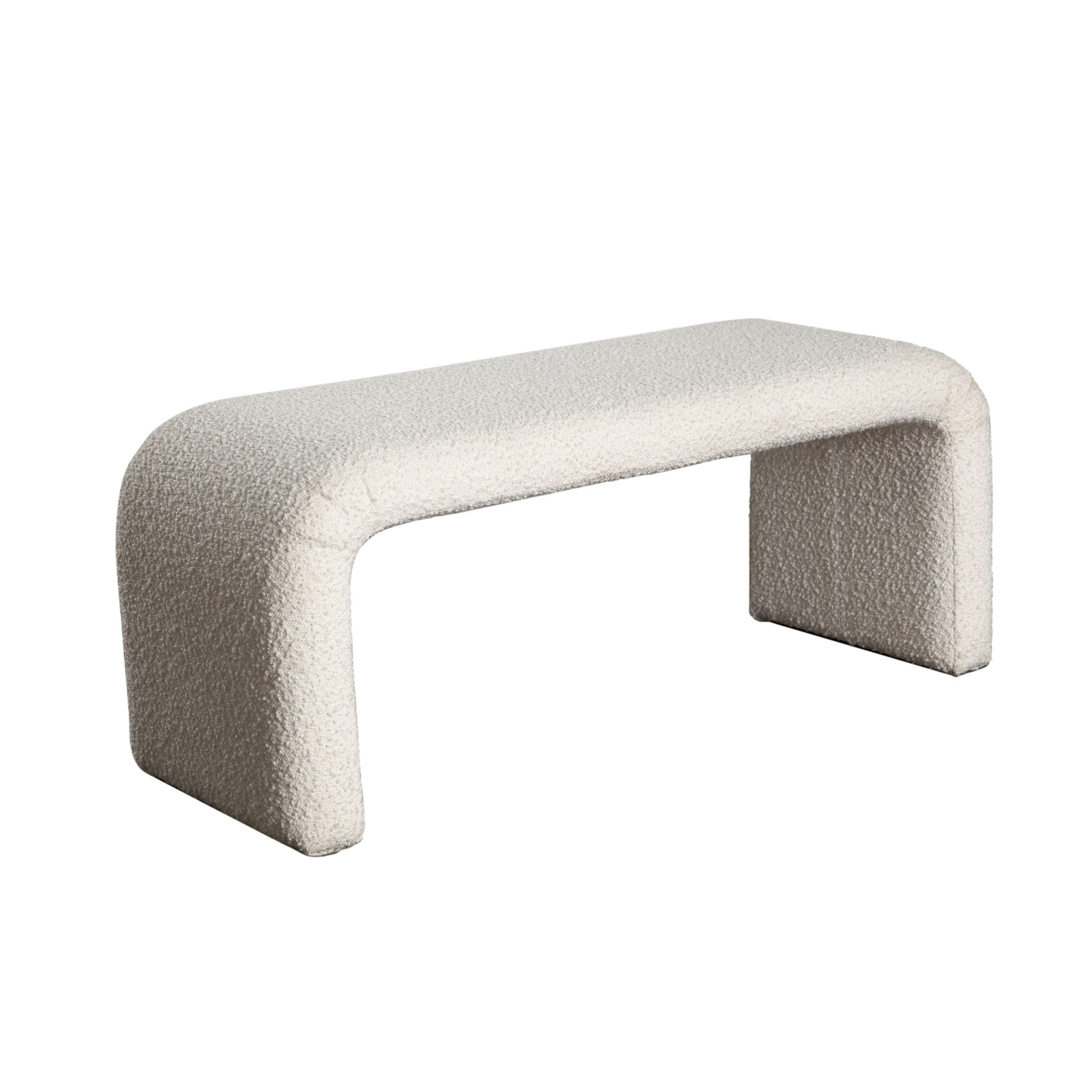 Conrad Accent Bench In Ivory Boucle Fabric By Diamond Sofa | Benches