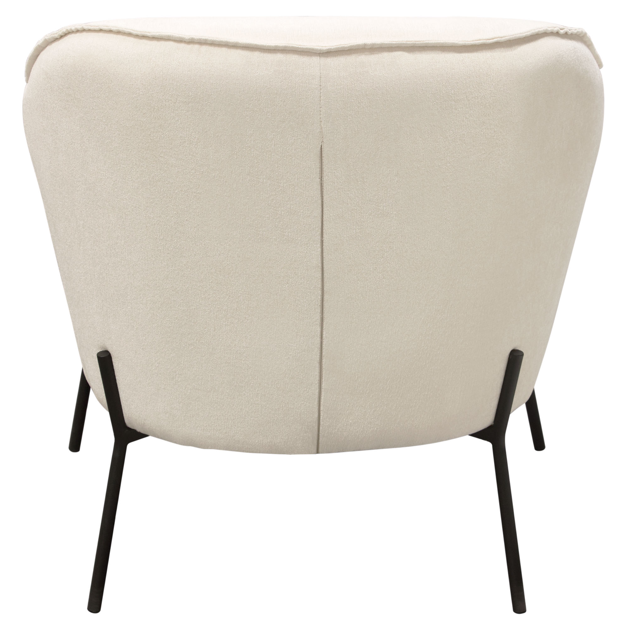 Status Accent Chair In Cream Fabric With Black Powder Coated Metal Leg ...