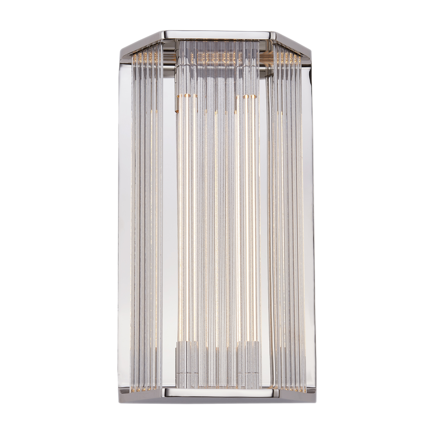 Sabre Vanity Light In Polished Nickel/ribbed Glass | Bathroom Vanity ...
