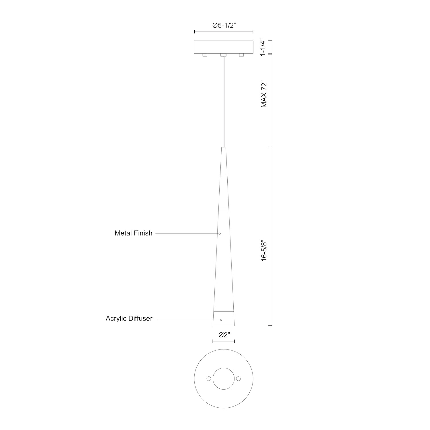 Ultra Pendant In Brushed Gold | Pendants