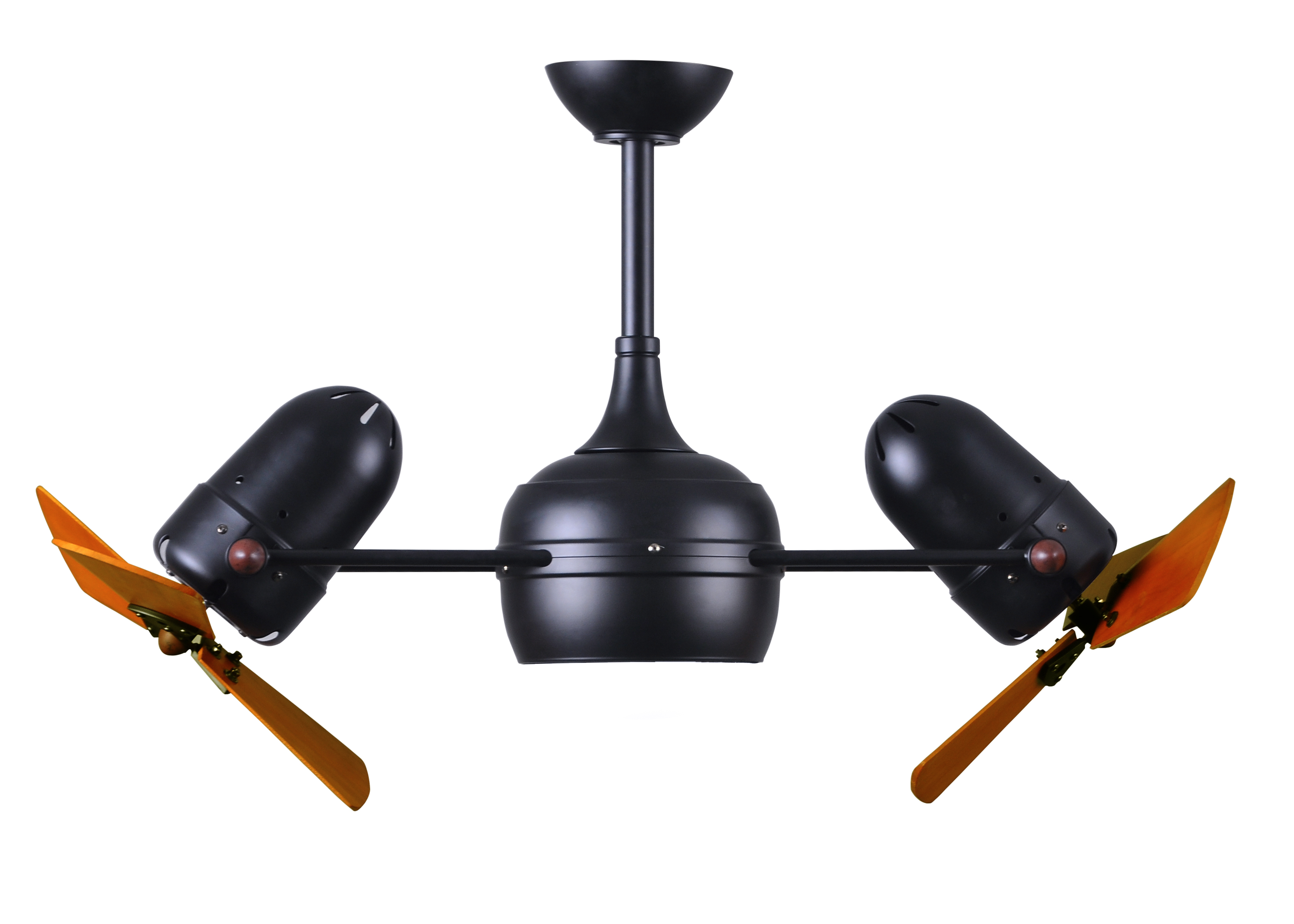 Dagny 360° Double-headed Rotational Ceiling Fan With Light Kit In Matte ...