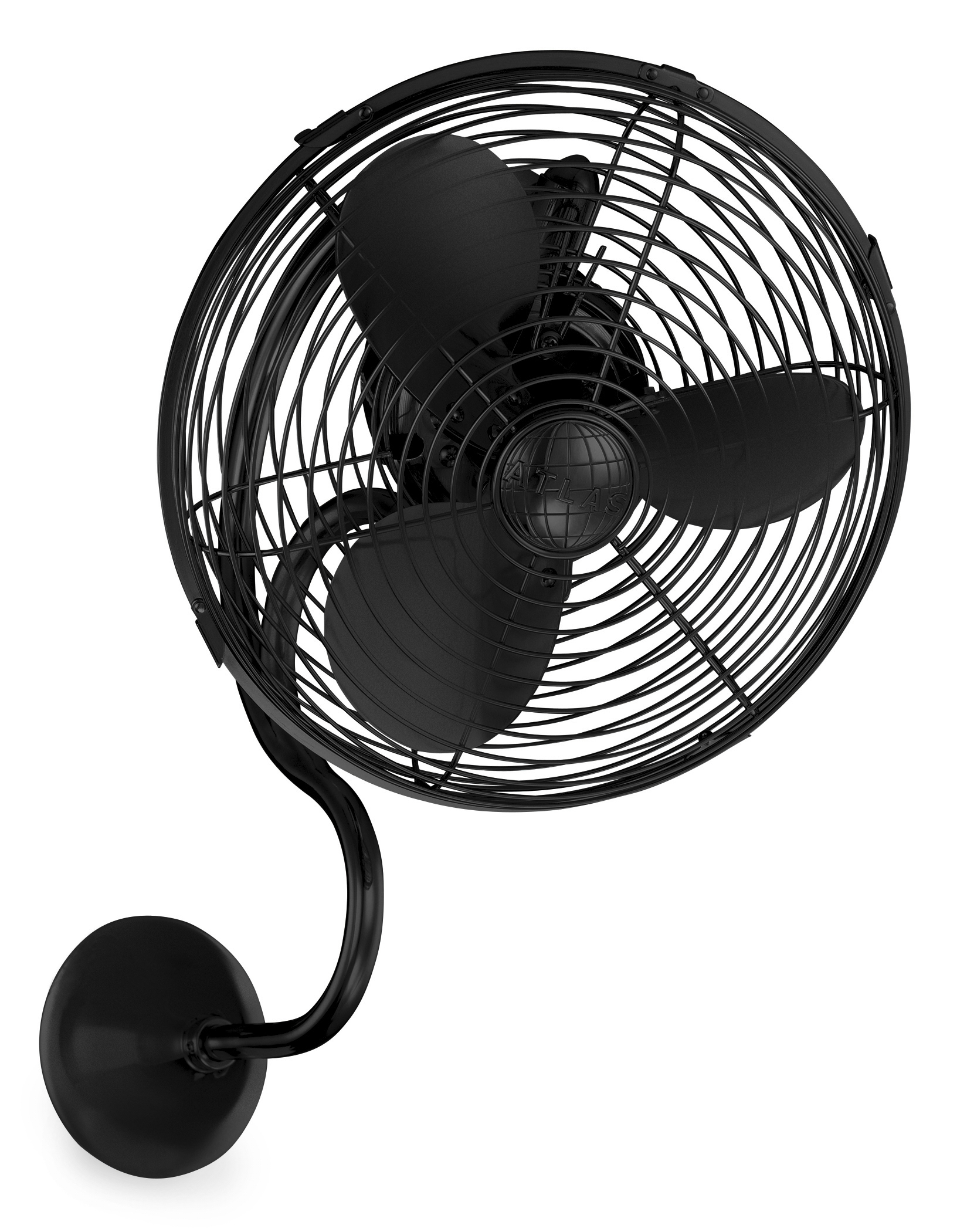 Melody 3-speed Oscillating Wall-mounted Art Nouveau Style Fan In Matte ...