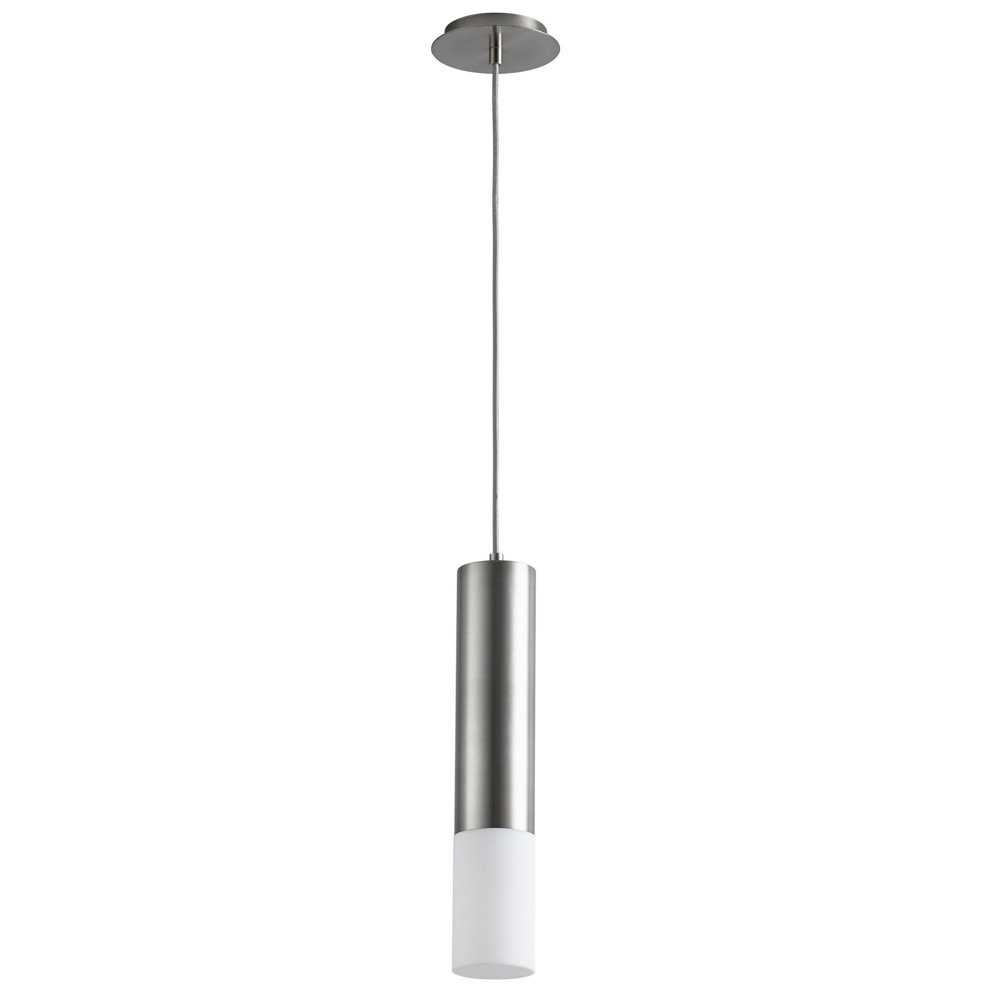 Optics Lighting 1 Light White Hanging Pendant Light Fixture In Satin ...
