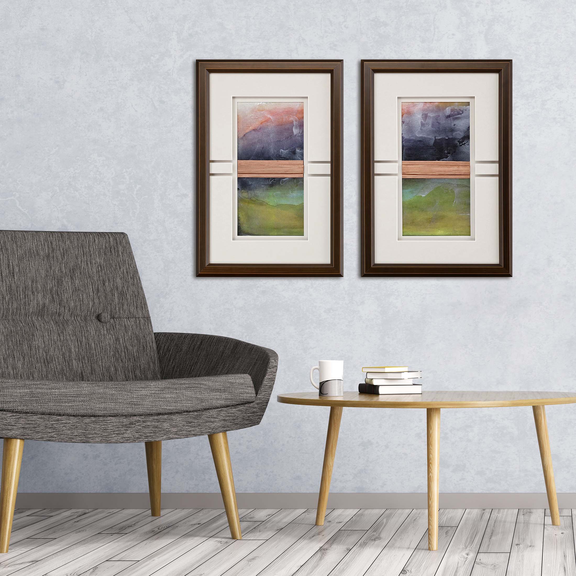 Wall Art - Storm I S/2 Green Contemporary Landscapes/abstract Framed ...