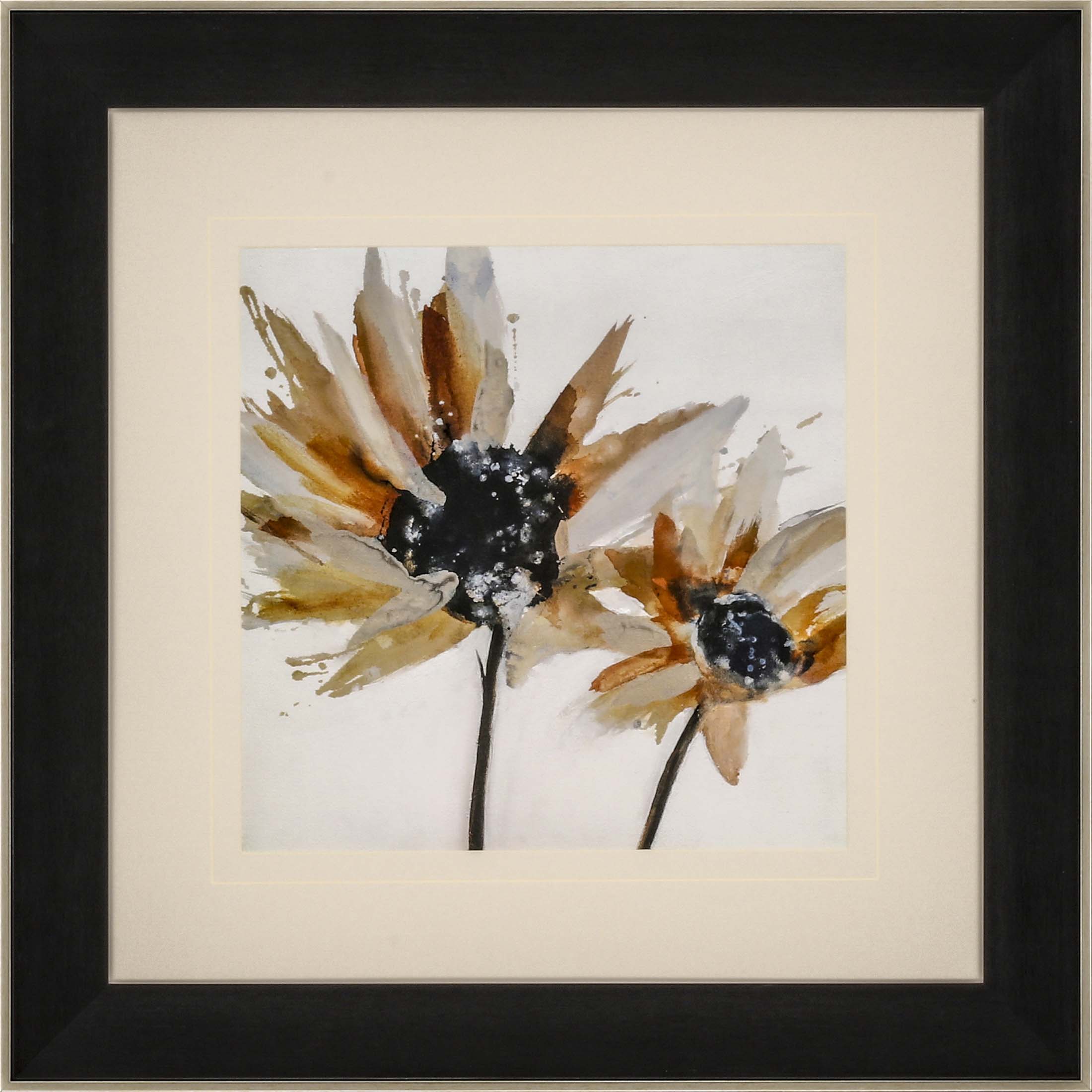 Paragon Wall Art - Sepia Bloom I Orange Contemporary Florals Framed Art ...