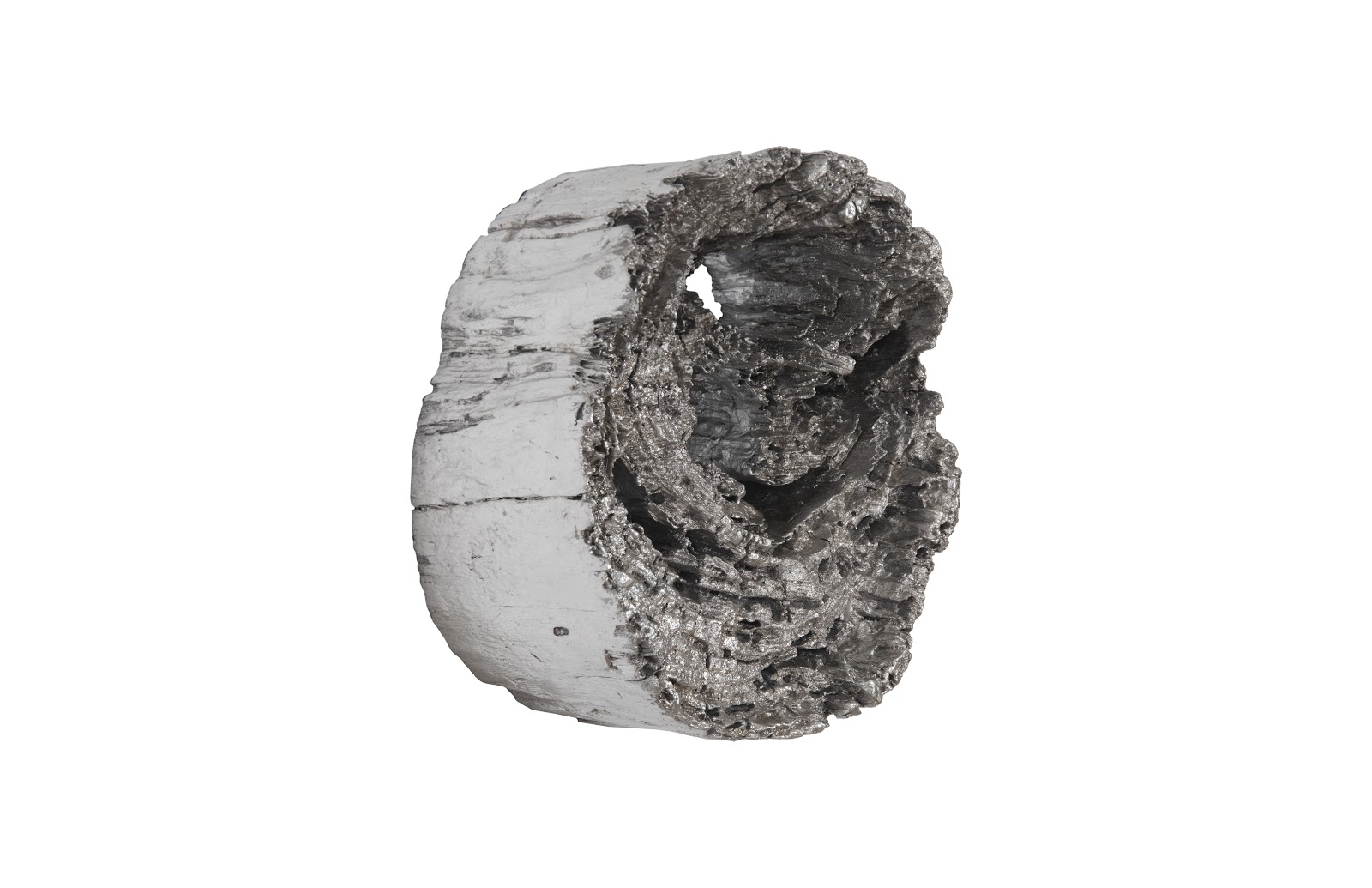 Phillips Collection Cast Eroded Wood Circle Wall Tile | Silver Wall Art ...