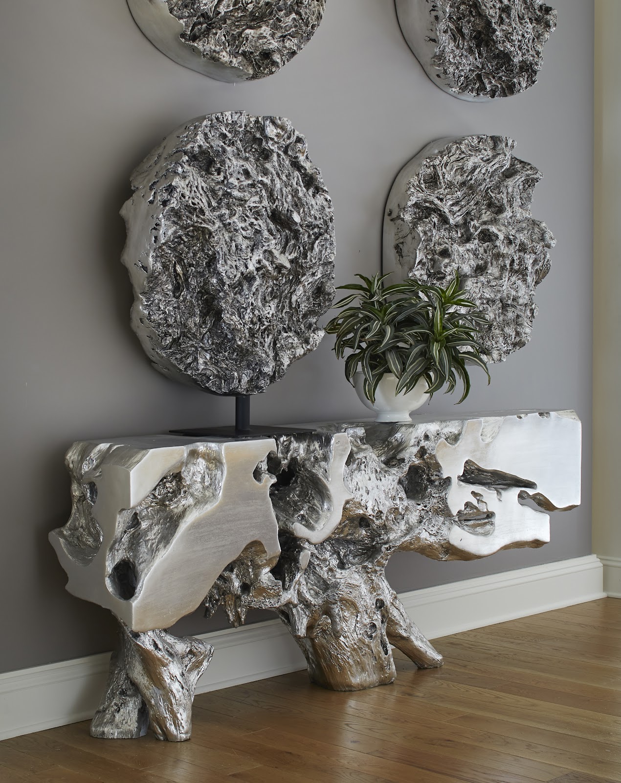 Cast Root Swirling Wall Sculpture | Wall Accents