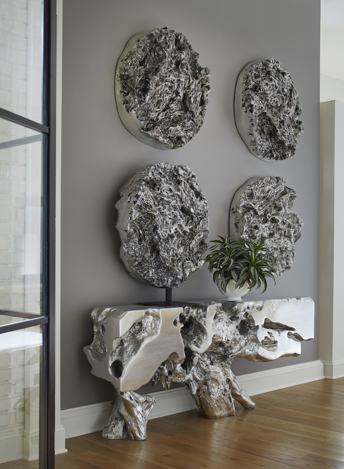 Cast Root Swirling Wall Sculpture | Wall Accents