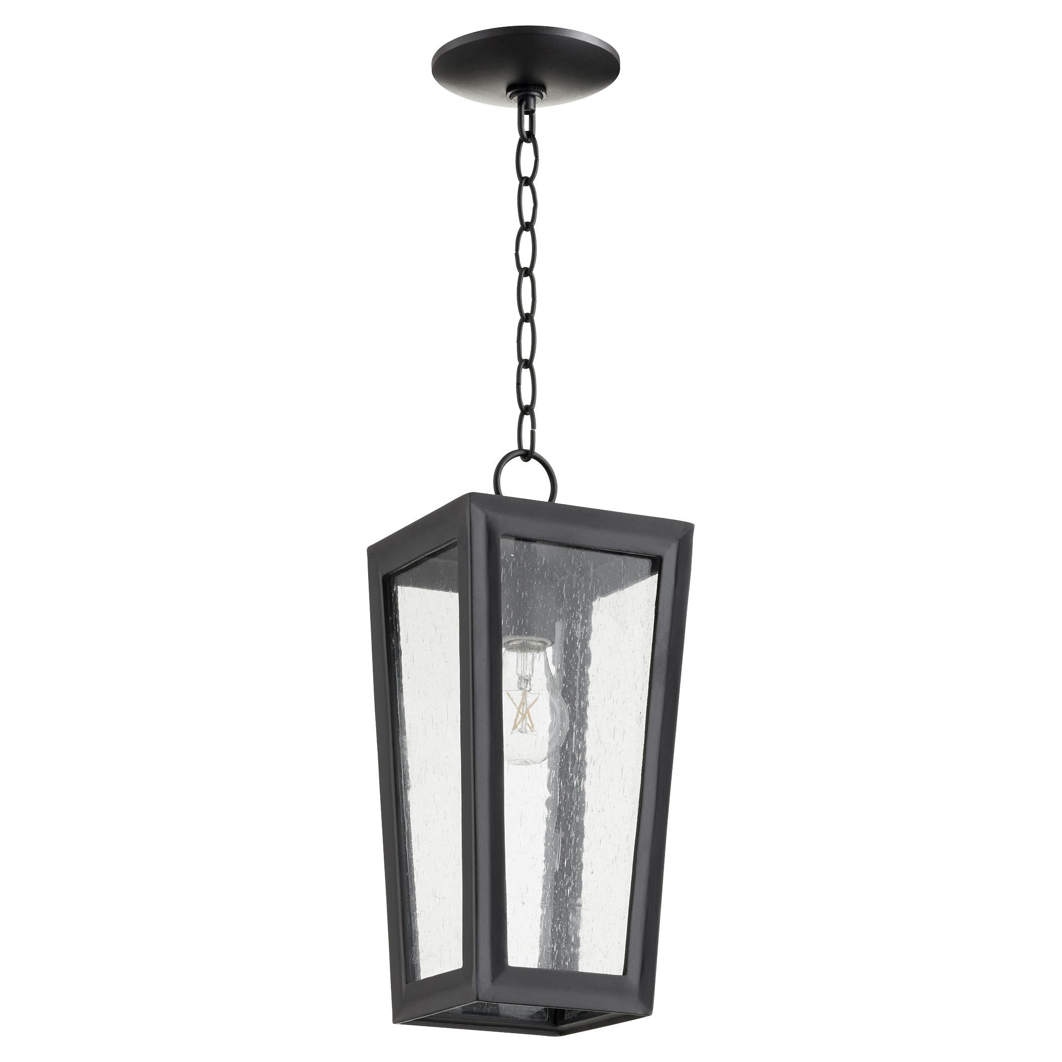 Transitional Hanging Pendant Light In Textured Black Finish | Bravo 6.5 ...