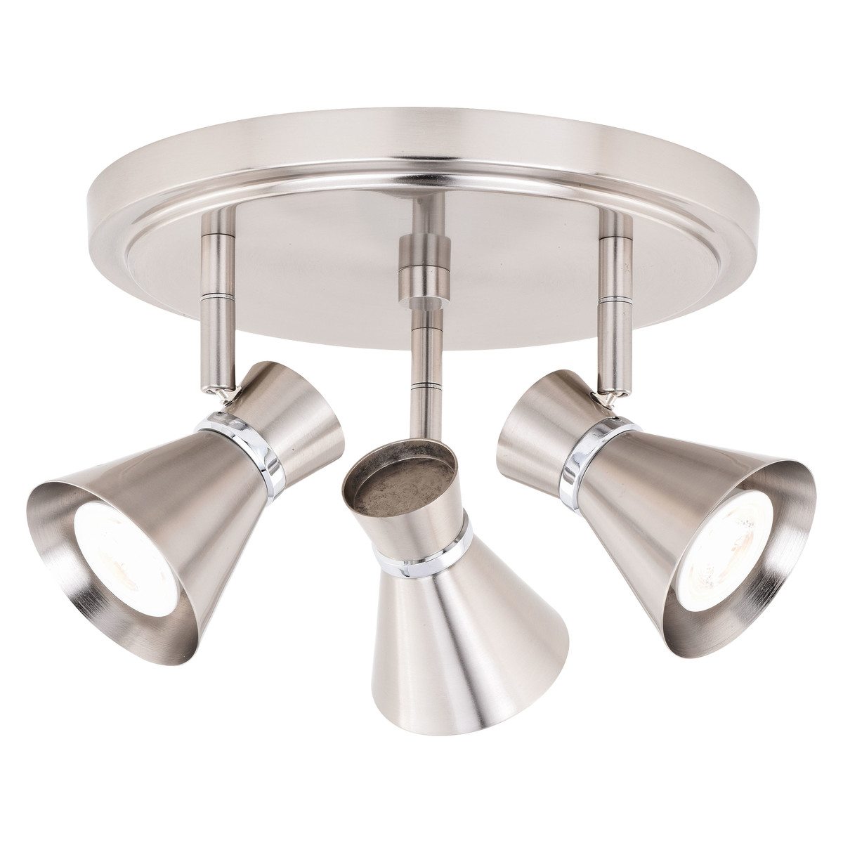 Vaxcel Alto 3 Light Led Brushed Nickel Adjustable Ceiling Spot Light ...