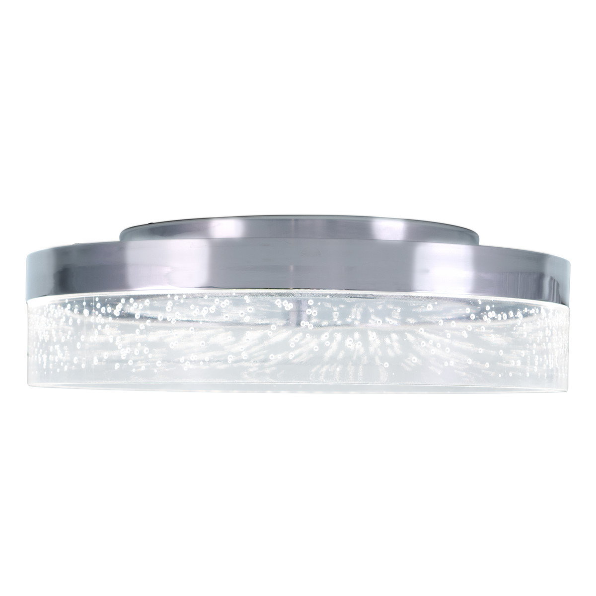 Vaughn 12-in W Integrated Led Chrome Flush Mount Ceiling Light Fixture ...